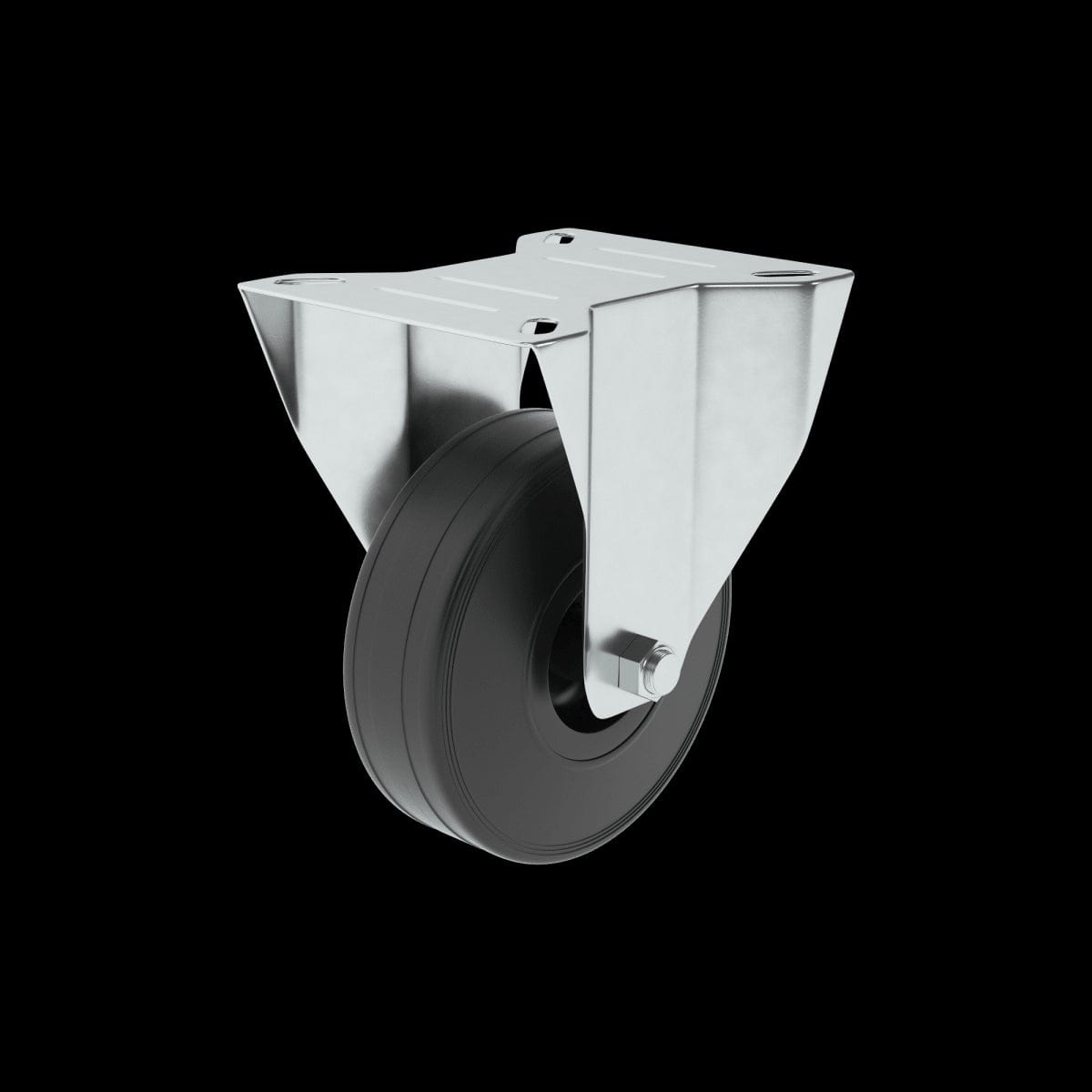 100MM Diameter Fixed Rubber Wheel with Plate – Maltashopper.com