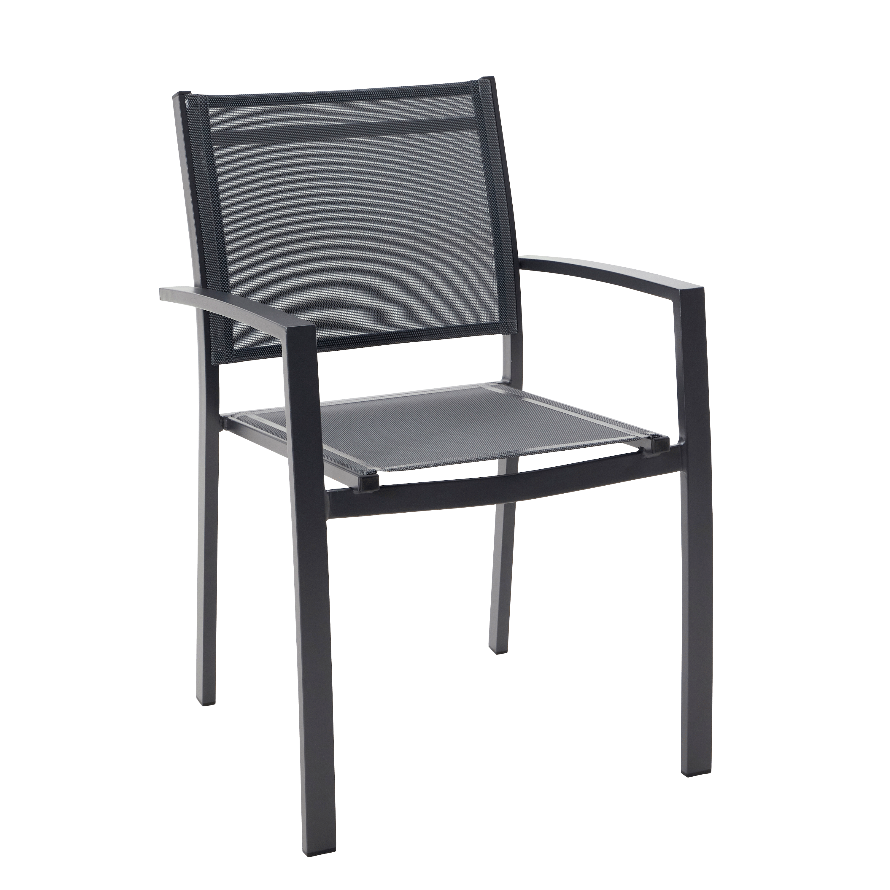 LYRA BETA CHAIR WITH ARMRESTS NATERIAL ALUMINUM AND TEXTILENE ANTHRACI ...