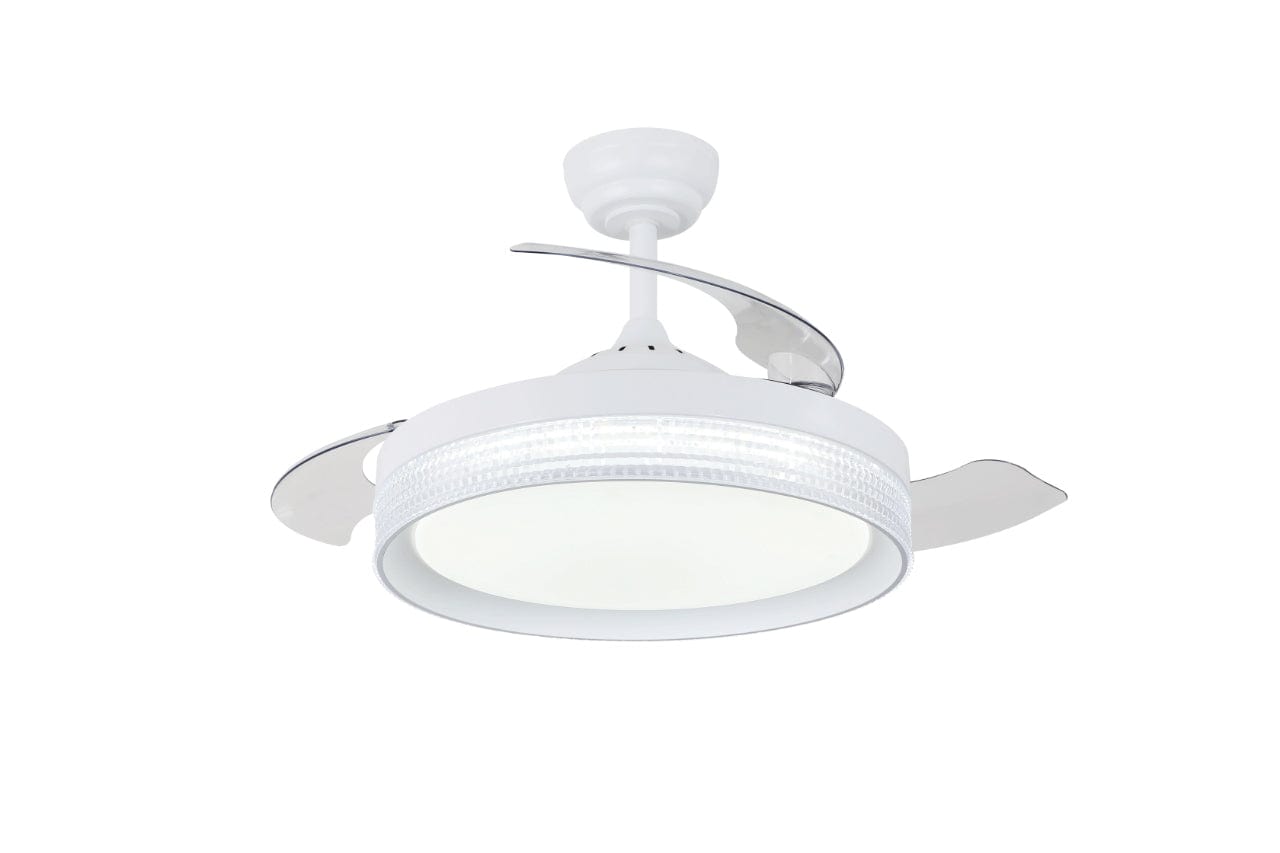 Albatros White Retractable Ceiling Fan with LED 72W – Maltashopper.com