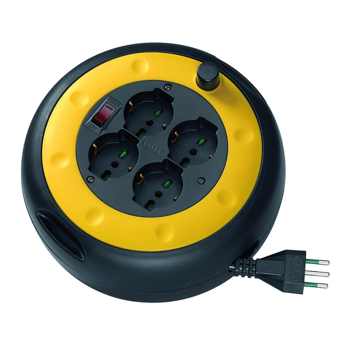 CABLE REEL 5MT PLUG 10A 4 UNIVERSAL SOCKETS WITH THERMAL CIRCUIT ...