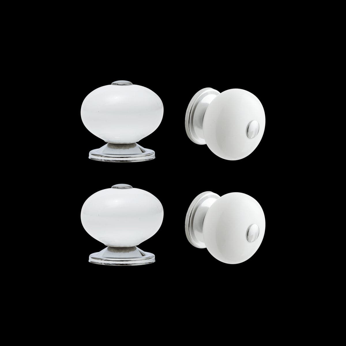 4 GABI D 40 MM WHITE PORCELAIN KNOBS | Best Price at Maltashopper.com
