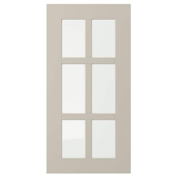 STENSUND - Glass door, beige, 30x60 cm | Best Price at Maltashopper.com
